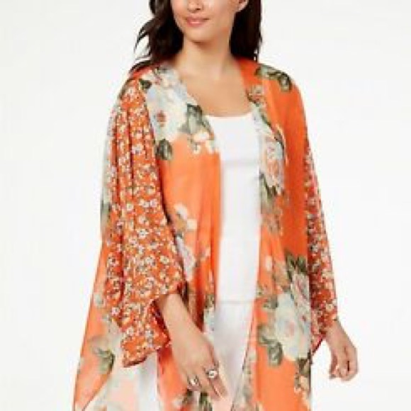 Cejon | Accessories | Floral Print Kimono Topper | Poshmark
